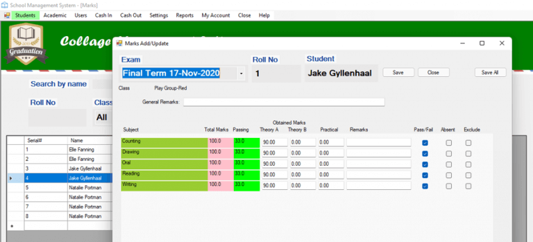 School Marksheet Software - SoftwareLinkers
